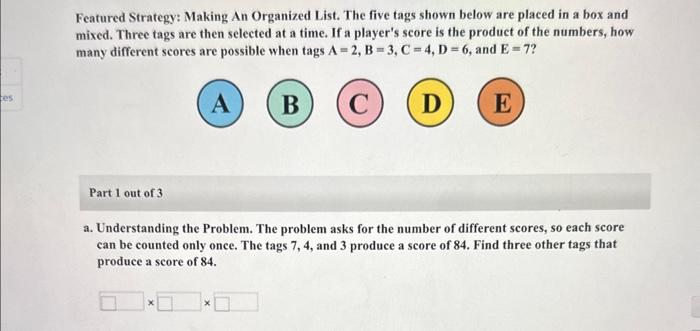 Solved Featured Strategy: Making An Organized List. The five | Chegg.com