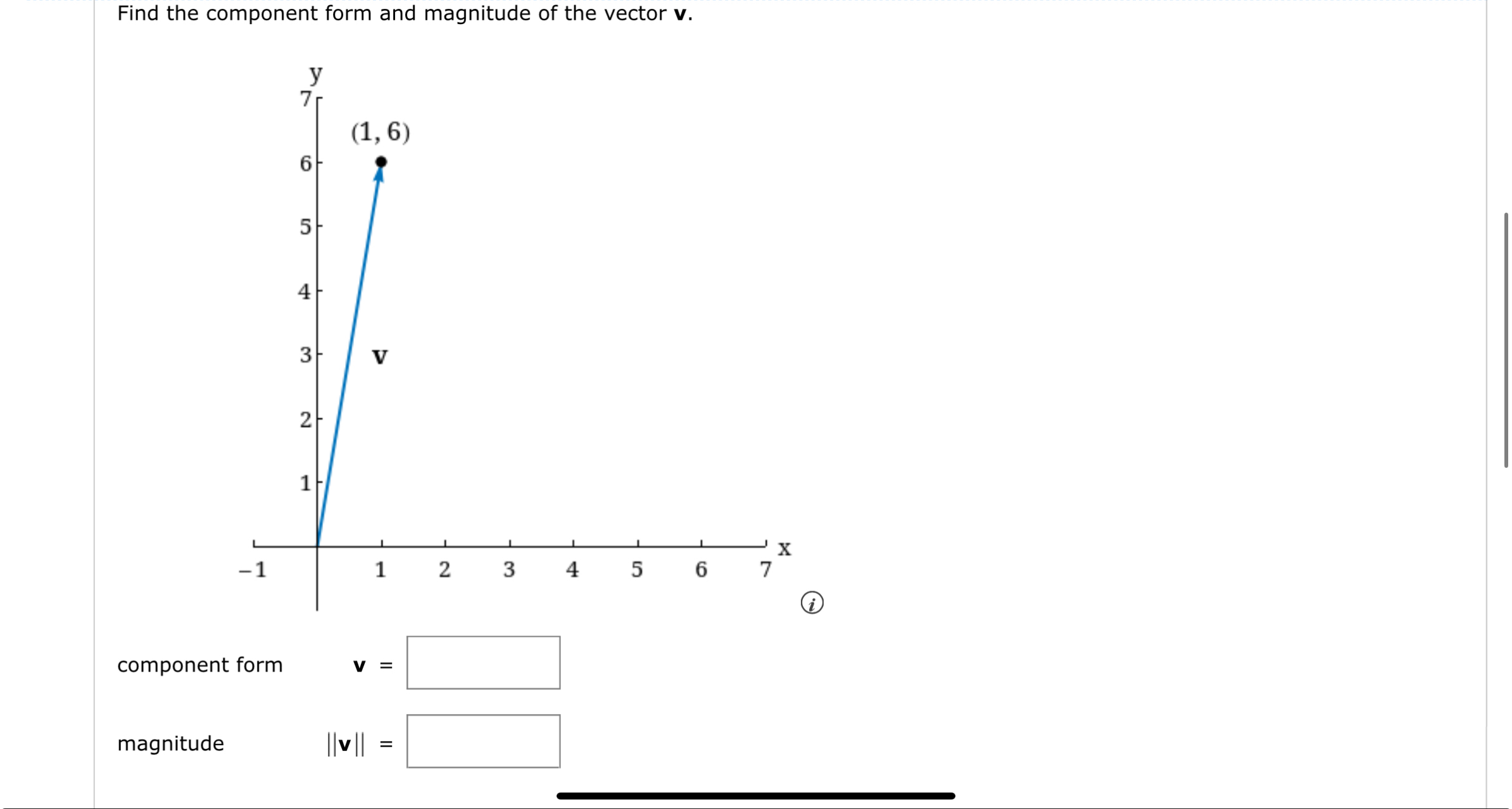 Solved Find the component form and magnitude of the vector | Chegg.com