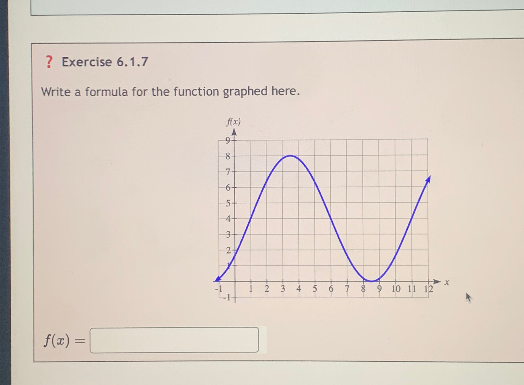 Solved ? ﻿Exercise 6.1.7Write a formula for the function | Chegg.com