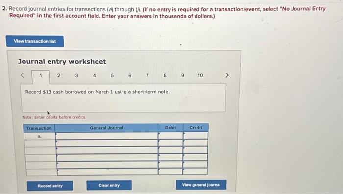 Solved Transactions and events during 2021 (summarized in | Chegg.com