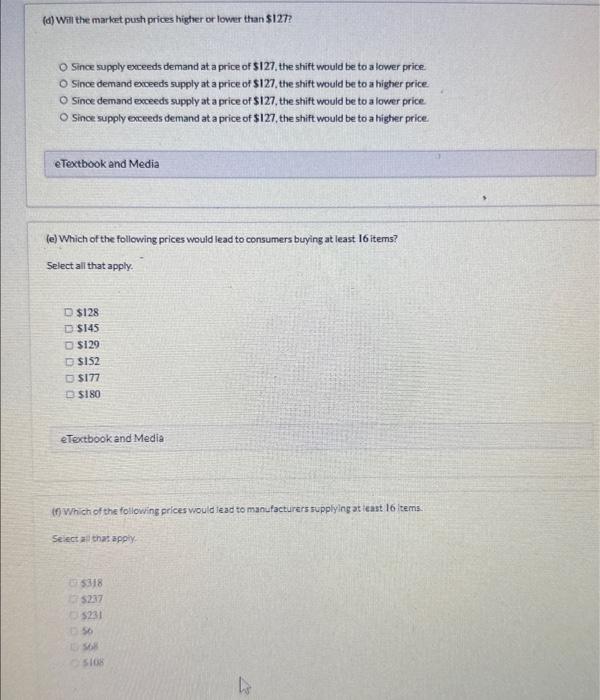 Solved One of the taties below represents a supply airve, | Chegg.com