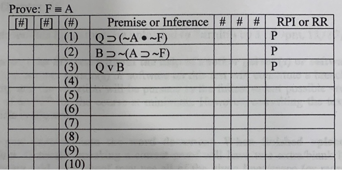 Solved Directions: Complete following proofs using the Rules | Chegg.com