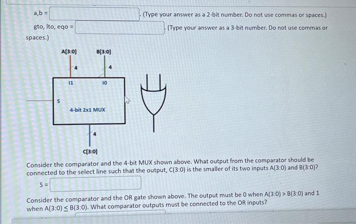 Solved For the block labeled Digit 3 : a,b=( - (Type your | Chegg.com