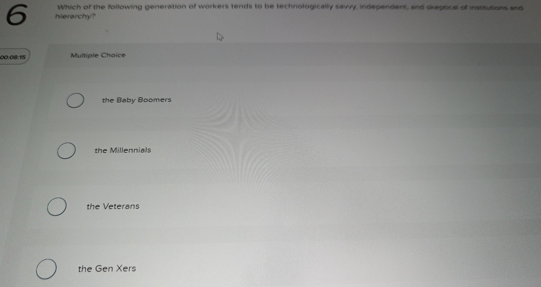 Solved Which of the following generation of workers tends to | Chegg.com