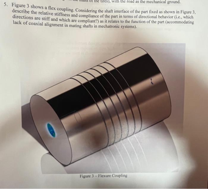Solved 5. Figure 3 shows a flex coupling. Considering the | Chegg.com