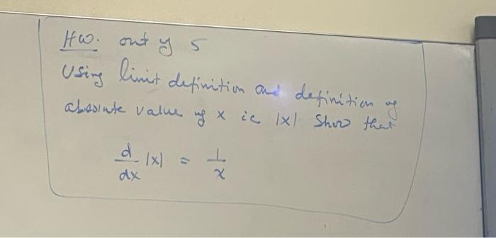 Solved Hw: out y 5 Using linit definition aud definition of | Chegg.com