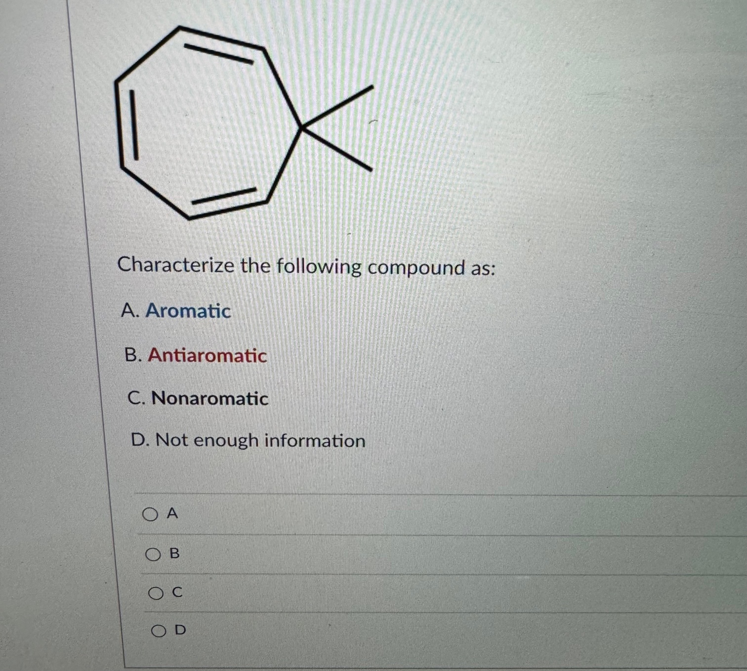 Solved Characterize the following compound as: Characterize | Chegg.com