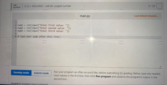 Solved In this lab, you will write a program to compare | Chegg.com