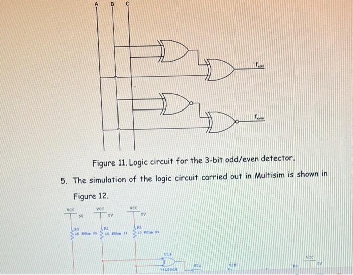 Solved Figure 11. Logic circuit for the 3-bit odd/even | Chegg.com