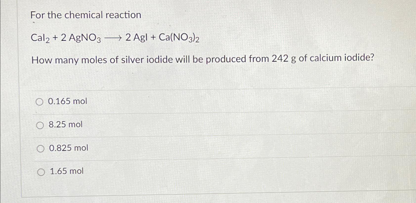 Solved For the chemical | Chegg.com