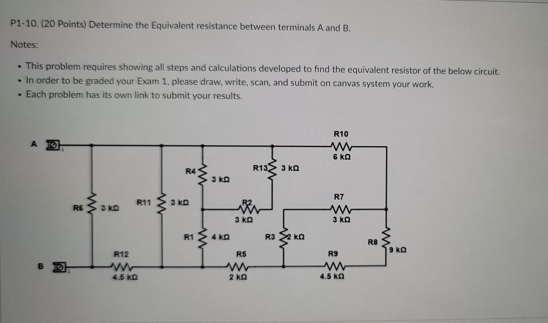 Solved P1-10. (20 Points) Determine the Equivalent | Chegg.com