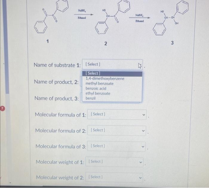 Solved Name of substrate 1: Name of product, 2: Name of | Chegg.com
