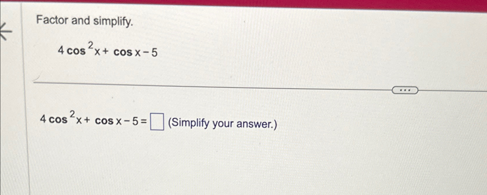 Solved Factor and | Chegg.com