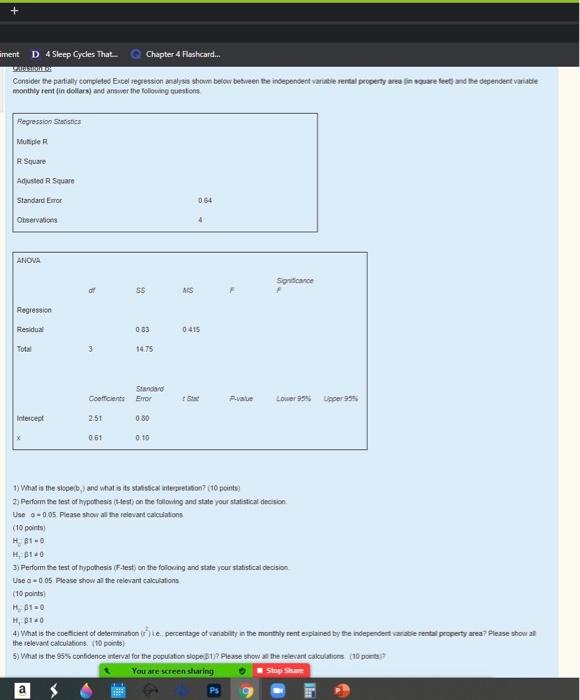 Solved + iment D 4 Sleep Cycles That Chapter 4 Flashcard. | Chegg.com