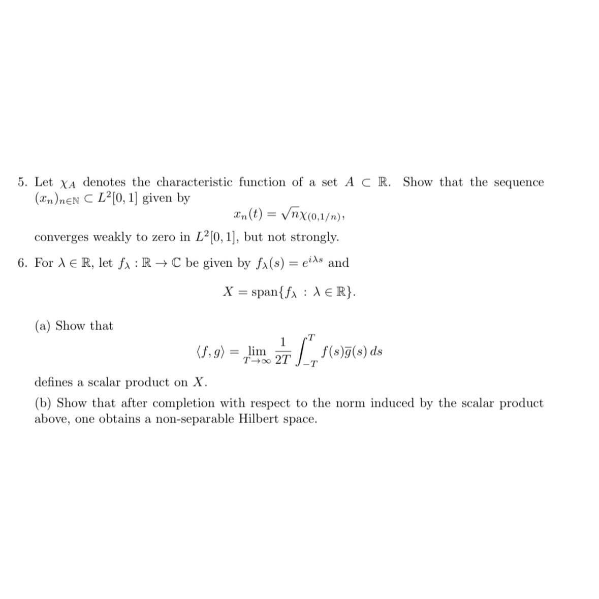 Solved Let χA ﻿denotes the characteristic function of a set | Chegg.com