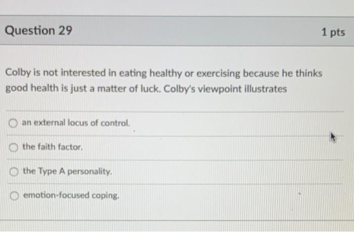 Solved Question 27 1 pts Engaging in regular aerobic | Chegg.com