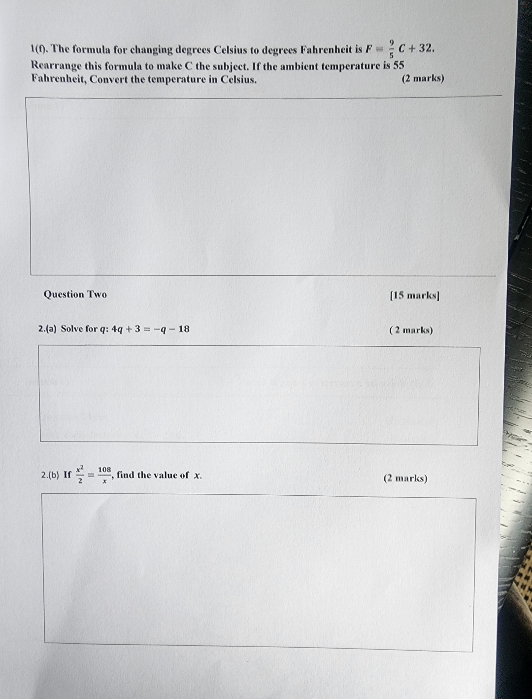 Solved 1(f). ﻿The formula for changing degrees Celsius to | Chegg.com
