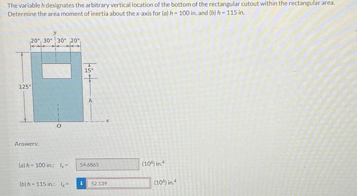Solved The variable h designates the arbitrary vertical | Chegg.com