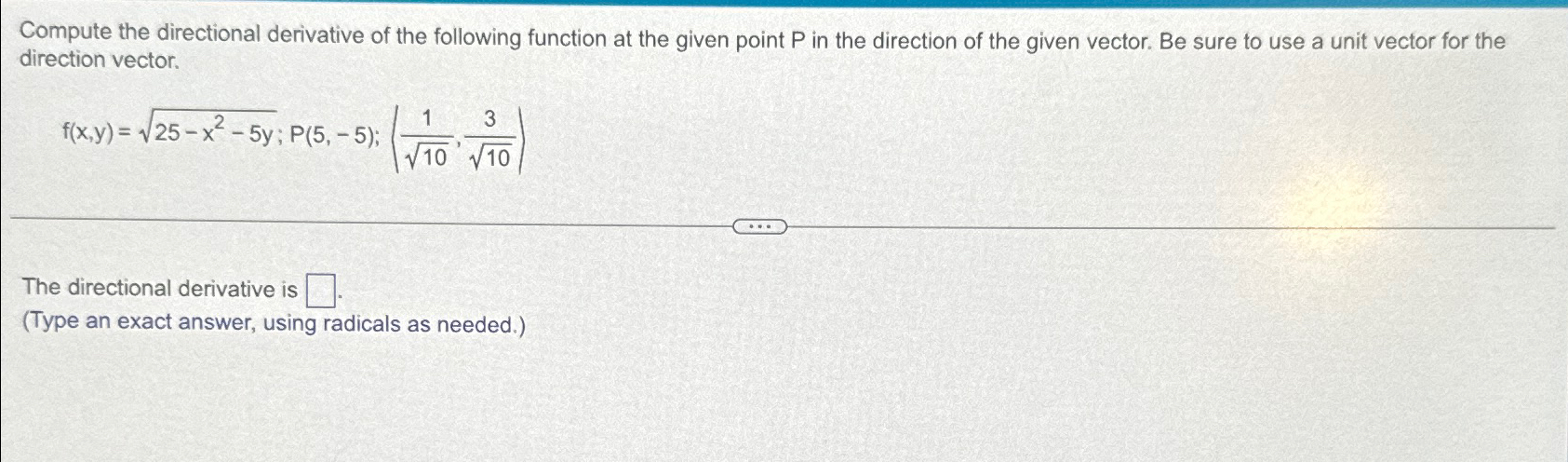 Compute the directional derivative of the following | Chegg.com
