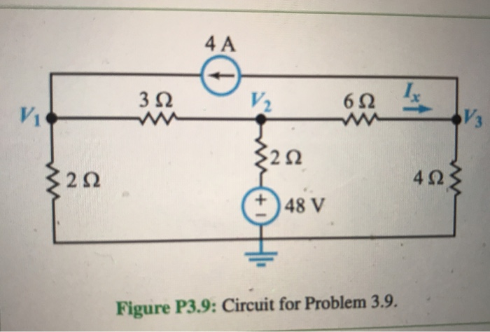 Solved 3.9 Apply nodal analysis to find node voltages Vito | Chegg.com