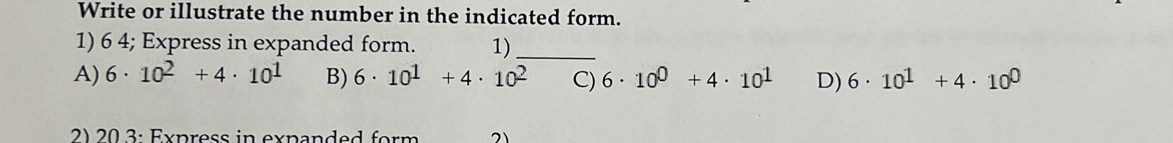 Solved Write or illustrate the number in the indicated | Chegg.com