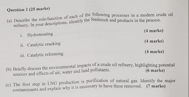 Solved Question 1 (25 ﻿marks)(a) ﻿Describe the role/function | Chegg.com