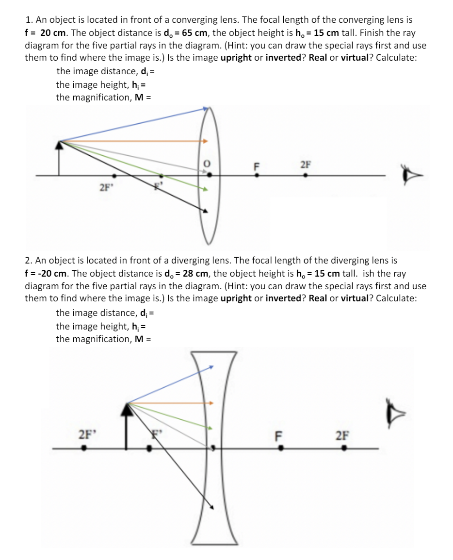 Solved An object is located in front of a converging lens. | Chegg.com
