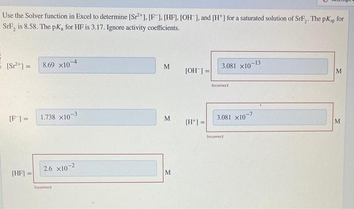 Solved Use the Solver function in Excel to determine | Chegg.com