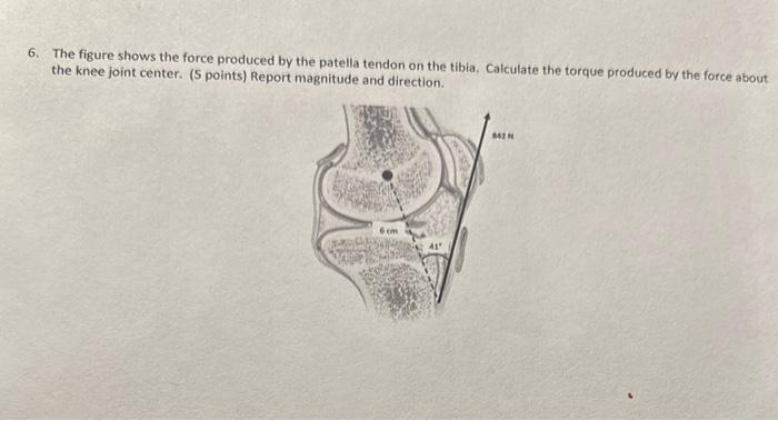 Solved 6. The figure shows the force produced by the patella | Chegg.com
