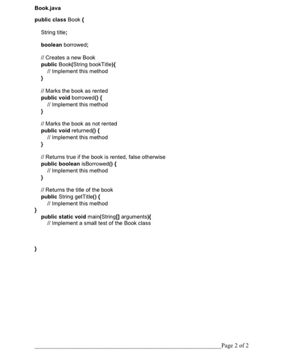Solved Book.java public class Book String title; boolean | Chegg.com