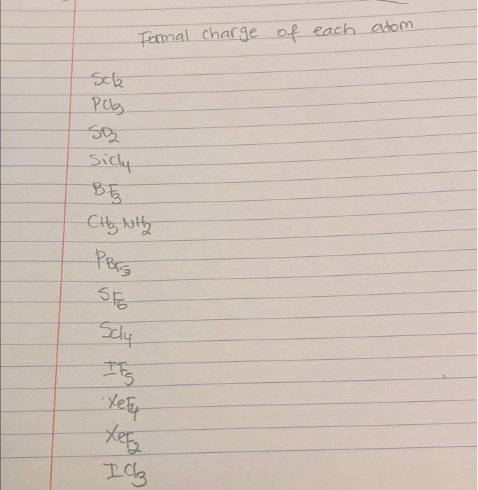 Solved Formal charge of each atom | Chegg.com