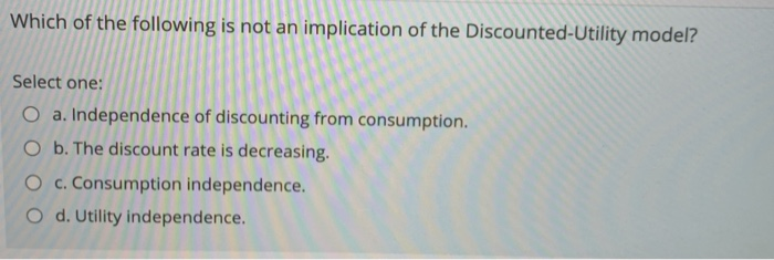 Solved Which of the following is not an implication of the | Chegg.com