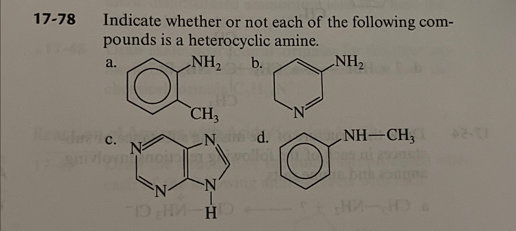Solved 17-78 ﻿Indicate whether or not each of the following | Chegg.com