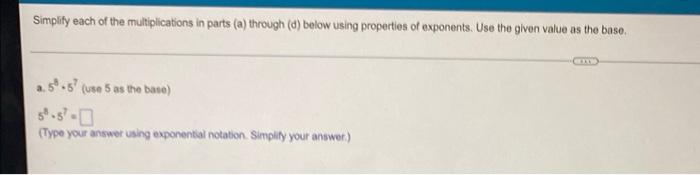 Solved Simplify each of the multiplications in parts (a) | Chegg.com