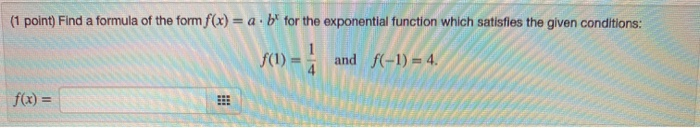 Solved (1 point) is the function below exponential? m(t) = | Chegg.com