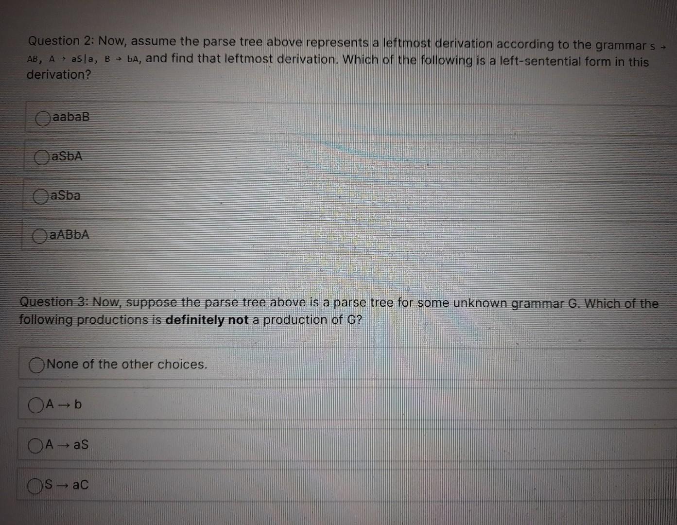 Solved The first three questions refer to the following | Chegg.com