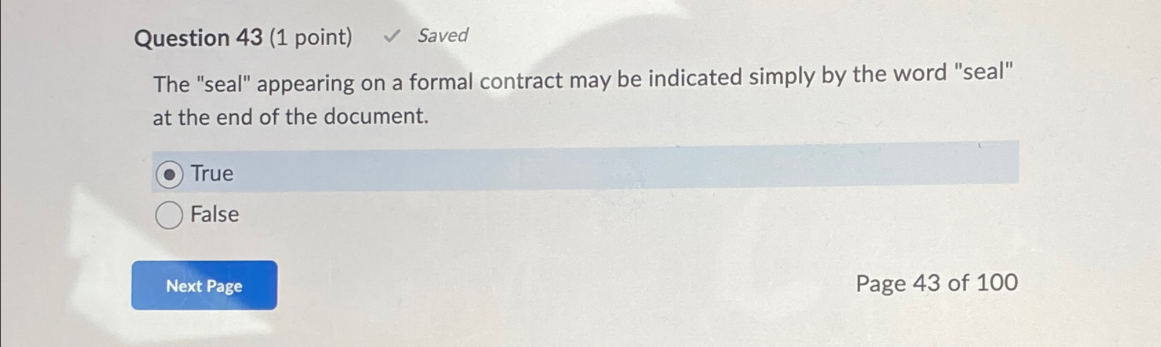 Solved Question 43 (1 ﻿point) ﻿SavedThe "seal" appearing on | Chegg.com