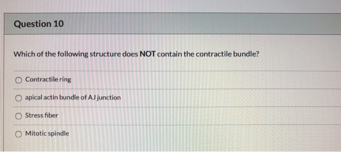 Solved Question 10 Which of the following structure does NOT | Chegg.com