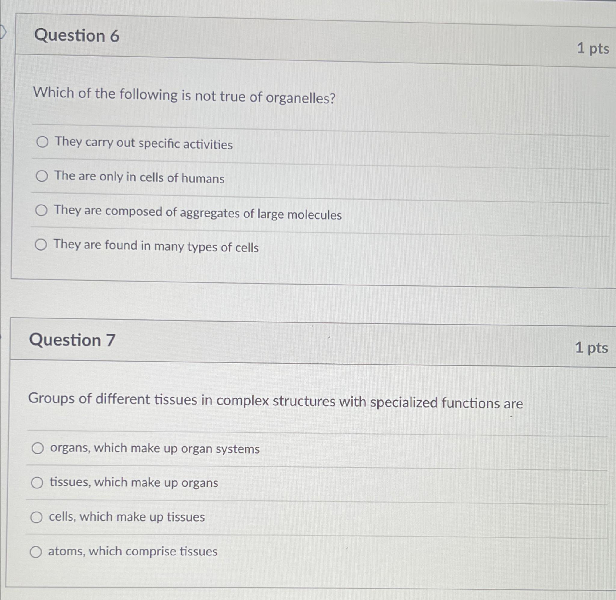 Solved Question 61 ﻿ptsWhich of the following is not true of | Chegg.com