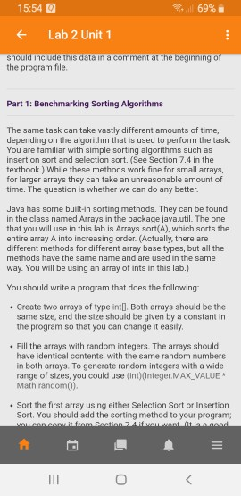 Solved 15:54 69% Lab 2 Unit 1 should include this data in a | Chegg.com