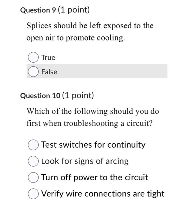 Solved Splices should be left exposed to the open air to | Chegg.com