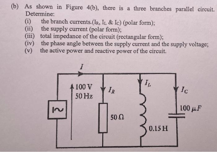 Solved (b) As shown in Figure 4( b), there is a three | Chegg.com