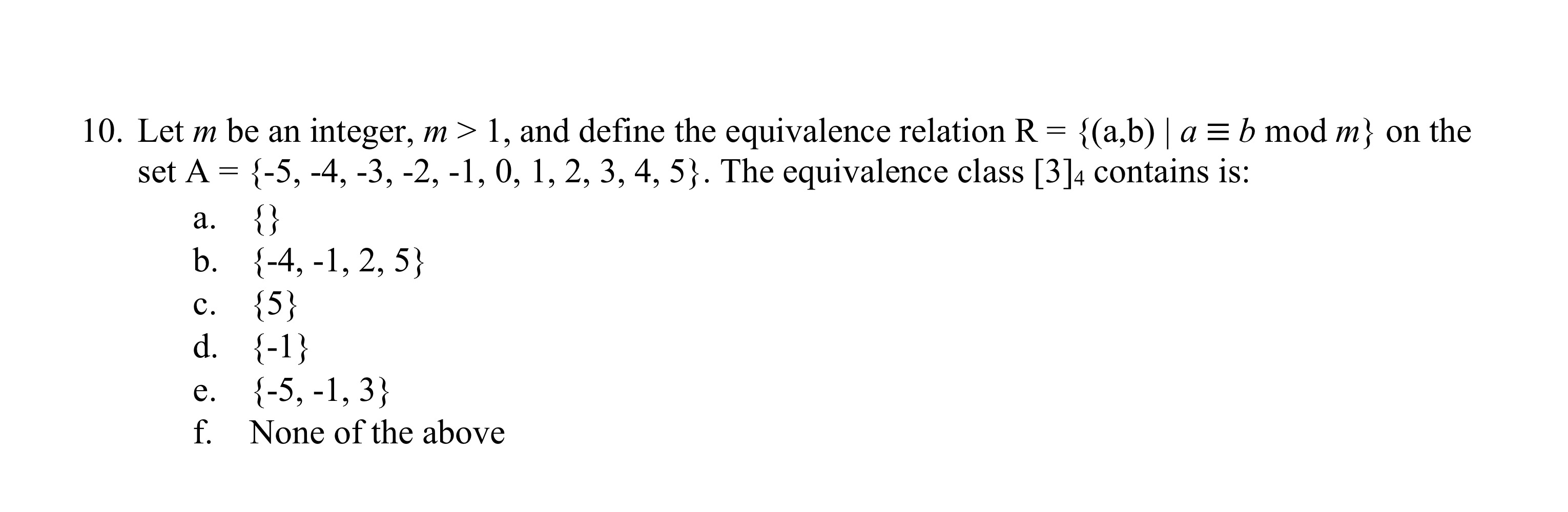Solved Let m ﻿be an integer, m>1, ﻿and define the | Chegg.com