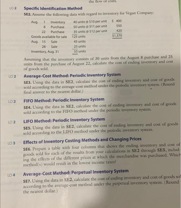 Solved O 4 FIFO Method: Perpetual Inventory System SE8. | Chegg.com