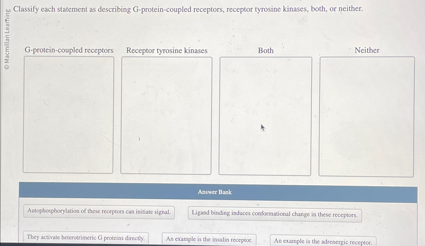 Solved an Classify each statement as describing | Chegg.com