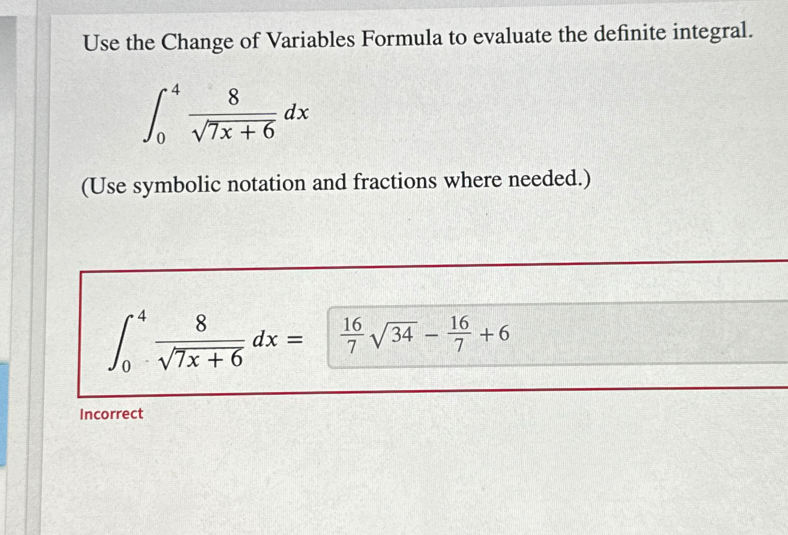 Solved Use the Change of Variables Formula to evaluate the | Chegg.com