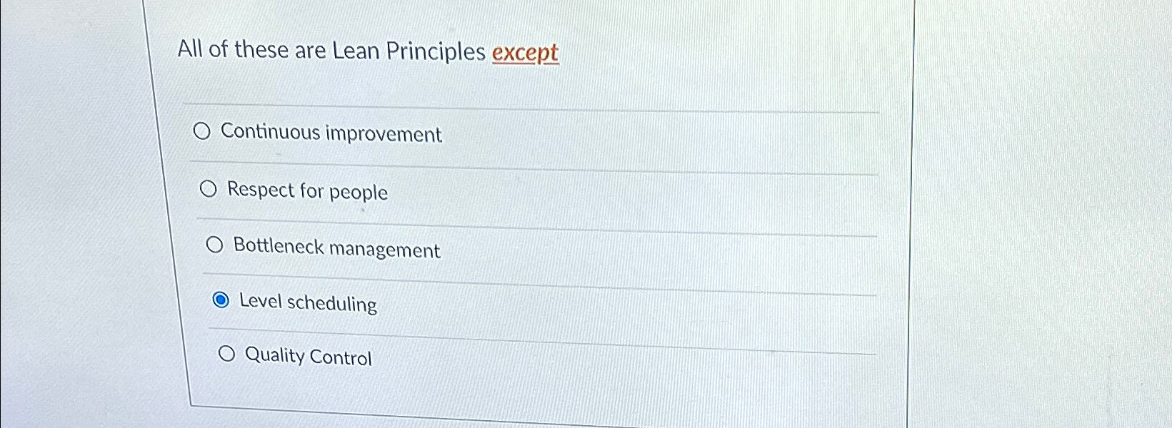 Solved All of these are Lean Principles exceptContinuous | Chegg.com