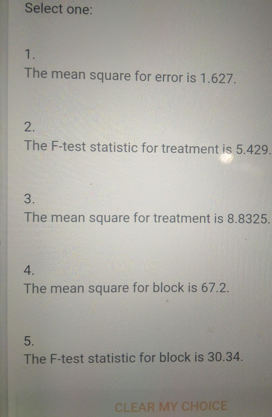 Solved Consider the following summary table for a randomized | Chegg.com