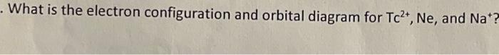 Solved What is the electron configuration and orbital | Chegg.com