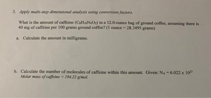 Solved 3. Apply multi-step dimensional analysis using | Chegg.com